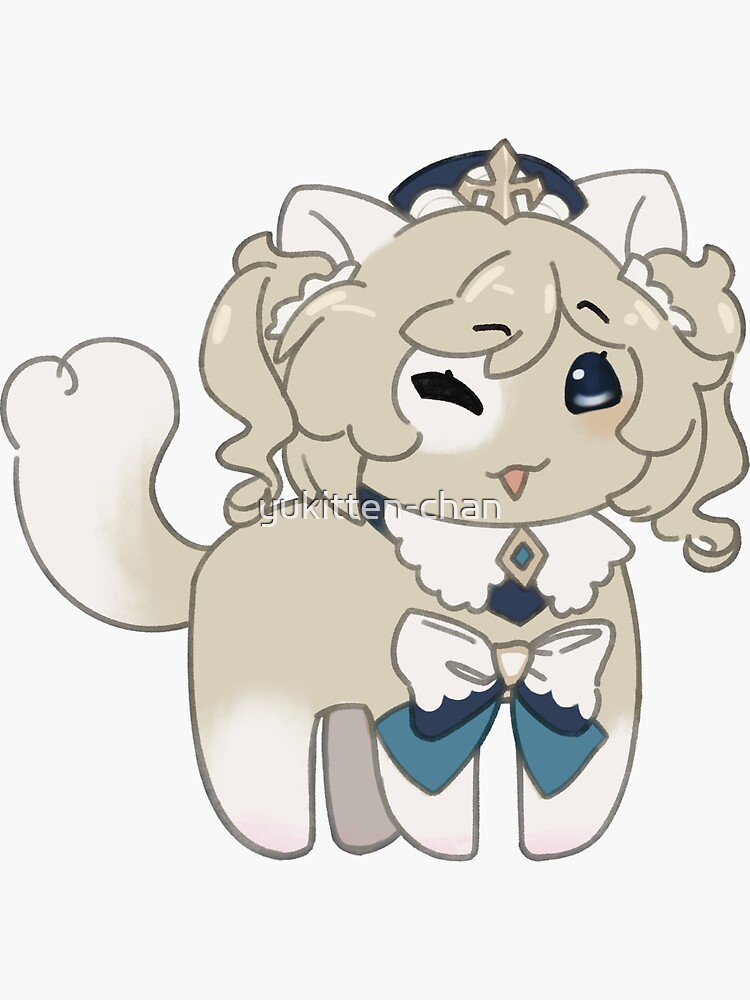 "Kitten Barbara" Sticker for Sale by yukitten-chan | Redbubble