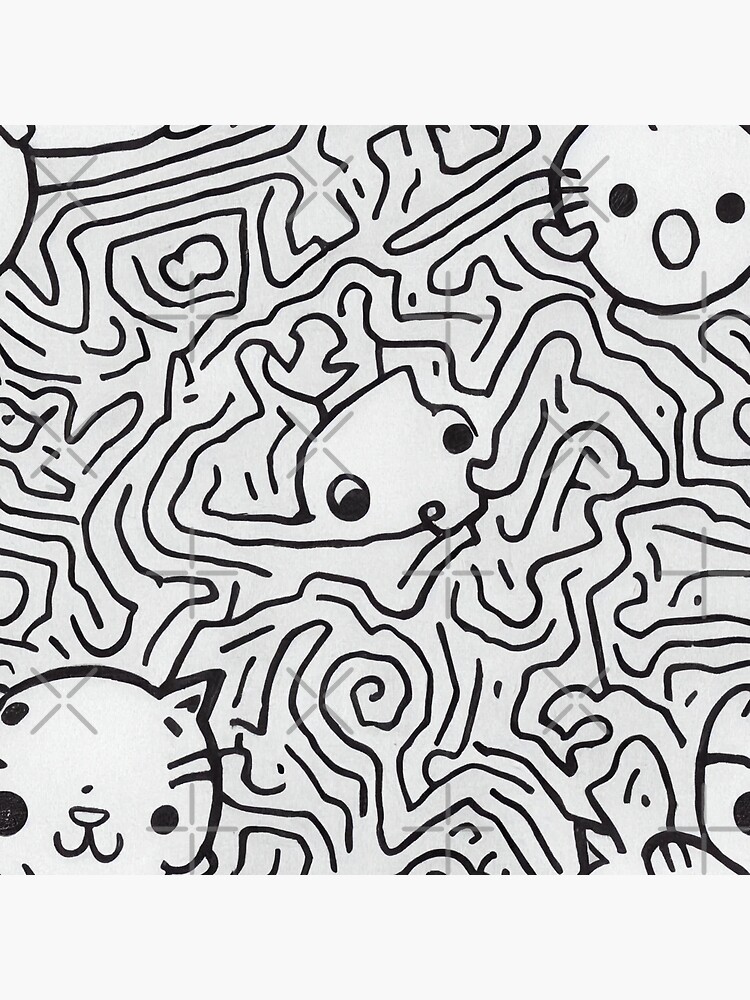 "Kawaii Doodle II, Cute Doodle Art " Sticker for Sale by ...
