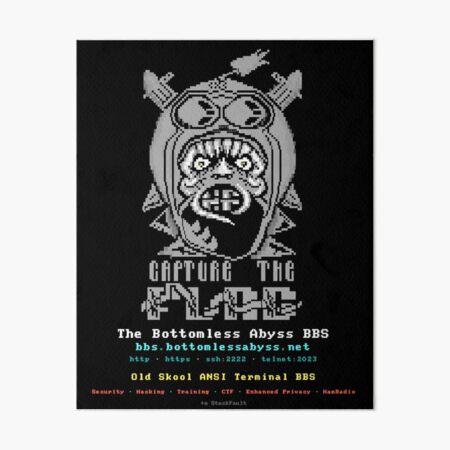 "The Bottomless Abyss BBS Skull CTF Collection" Art Board Print for ...