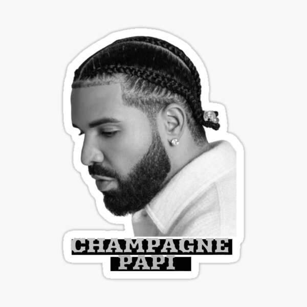 Pegatinaundefined con la obra «DRAKE CHAMPANE PAPI certifier lover boy» de Jess Kis | Redbubble