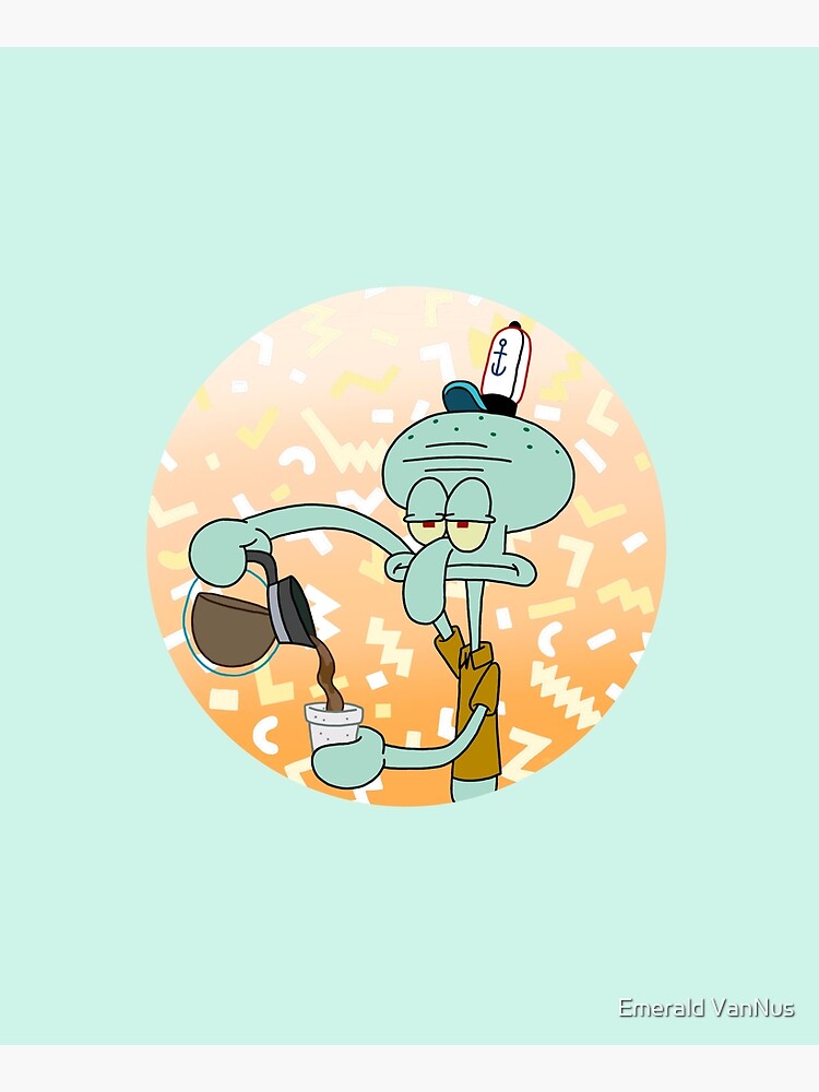 Tablier « Squidward Versing Coffee », par evannus | Redbubble