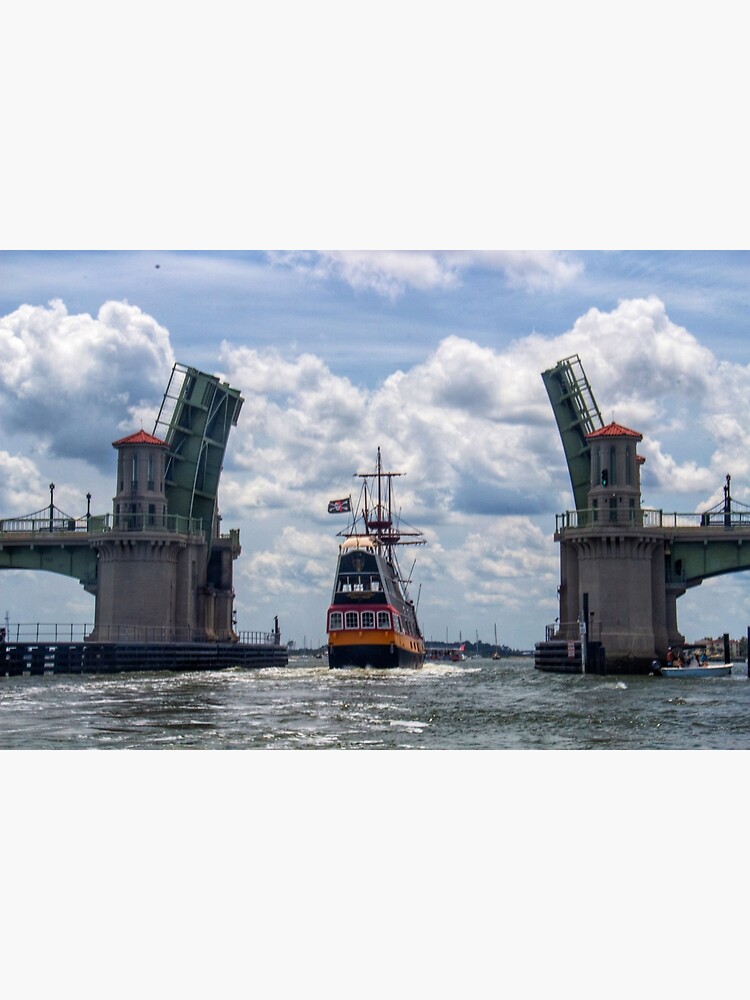 "Pirate Ship and Bridge of Lions " Poster for Sale by VCBrandt | Redbubble