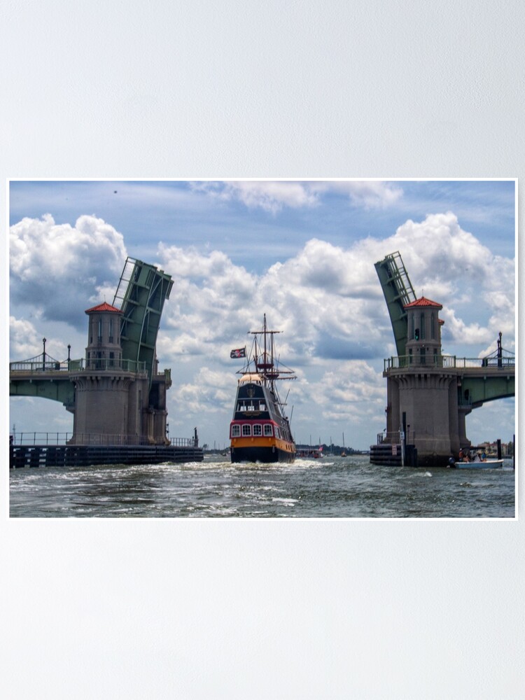"Pirate Ship and Bridge of Lions " Poster for Sale by VCBrandt | Redbubble