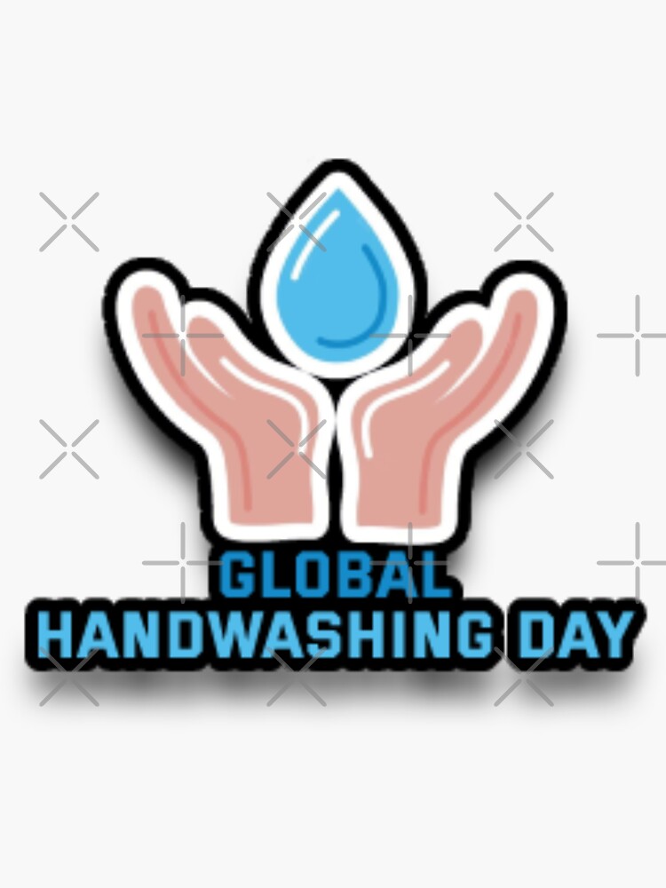 "Global handwashing day" Sticker for Sale by vaske-bros | Redbubble