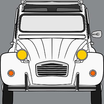 "Citroen 2CV white color" Sticker for Sale by EdimDesign | Redbubble