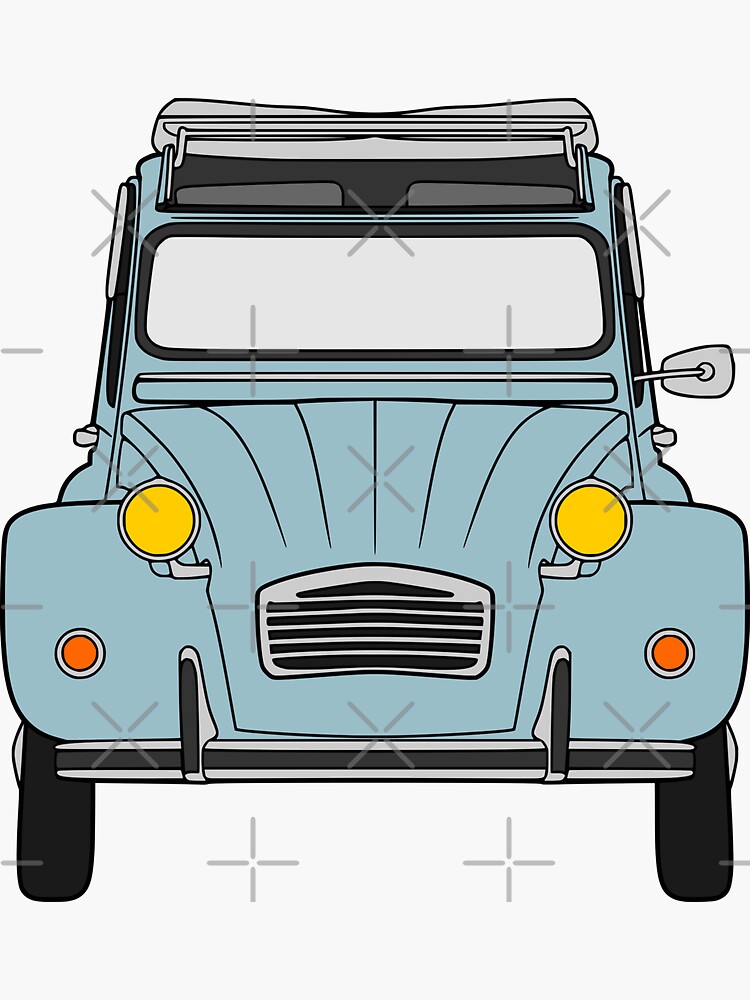 "Citroen 2CV baby blue color" Sticker for Sale by EdimDesign | Redbubble