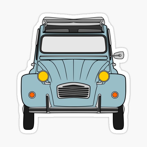 "Citroen 2CV baby blue color" Sticker for Sale by EdimDesign | Redbubble