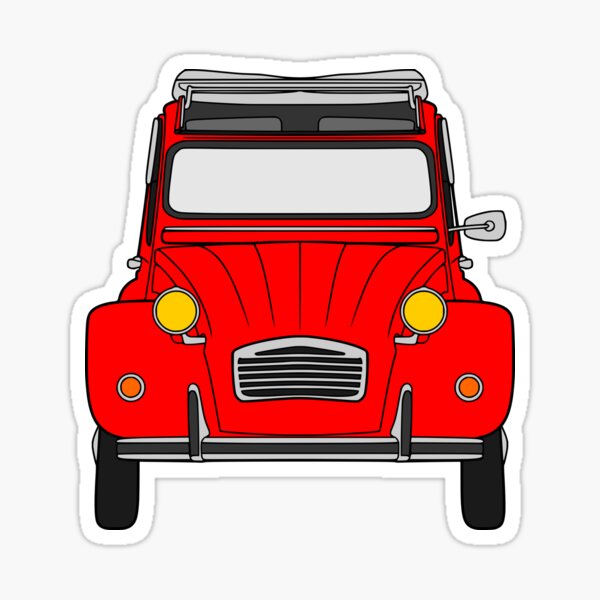 "Citroen 2CV red color" Sticker for Sale by EdimDesign | Redbubble