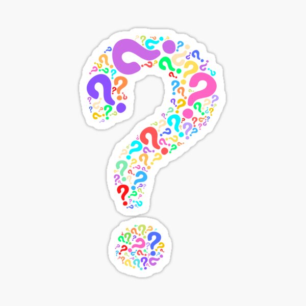 "Question Mark?" Sticker for Sale by RandomDesignHub | Redbubble
