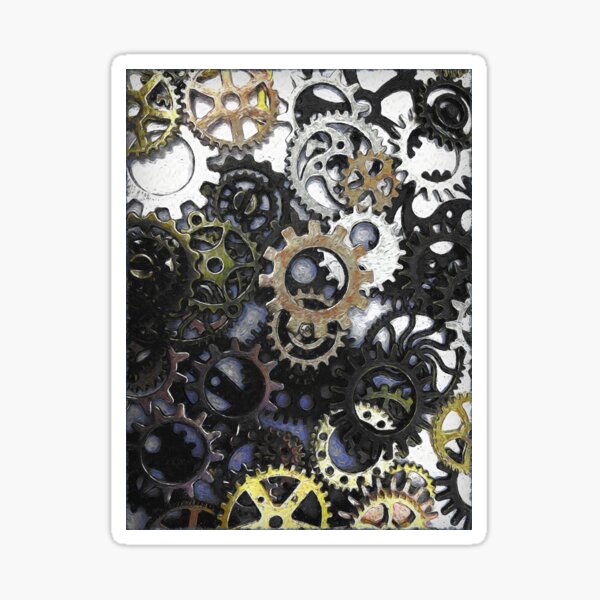 "Clockwork Time Machine" Sticker for Sale by werdantem | Redbubble