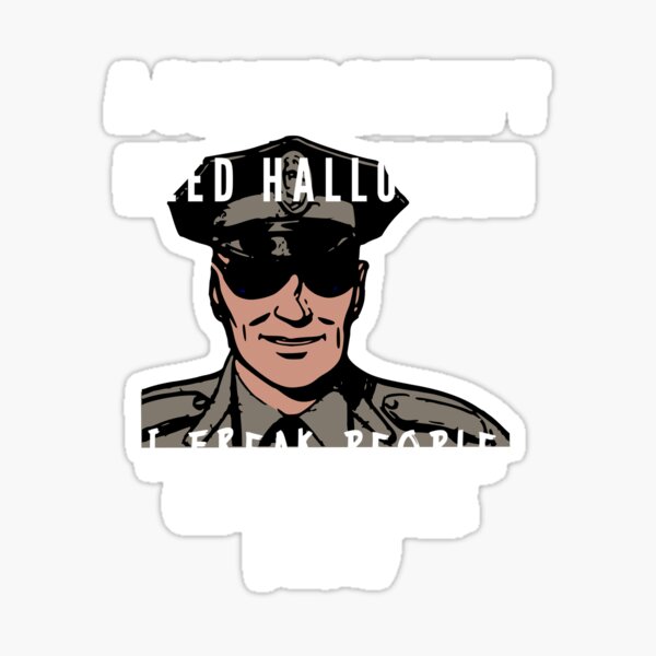 "Policeman Vs Halloween" Sticker for Sale by Wehavefun | Redbubble