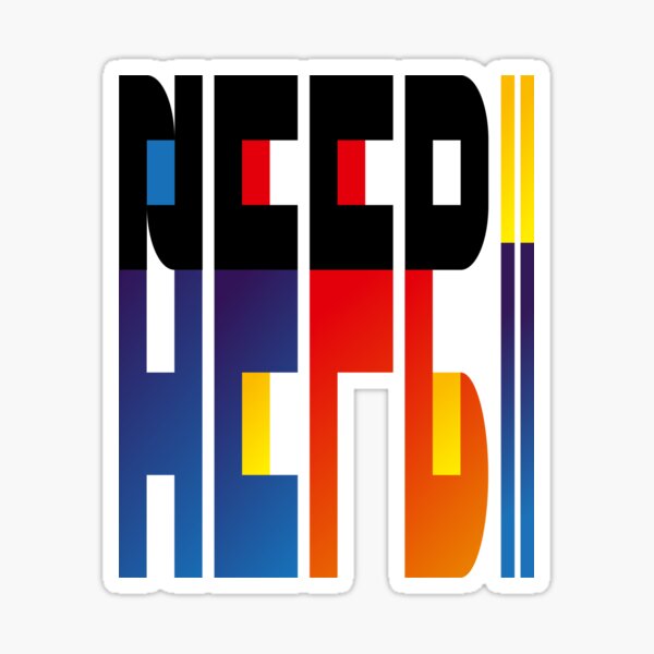"Need help!!" Sticker for Sale by OD-Y | Redbubble