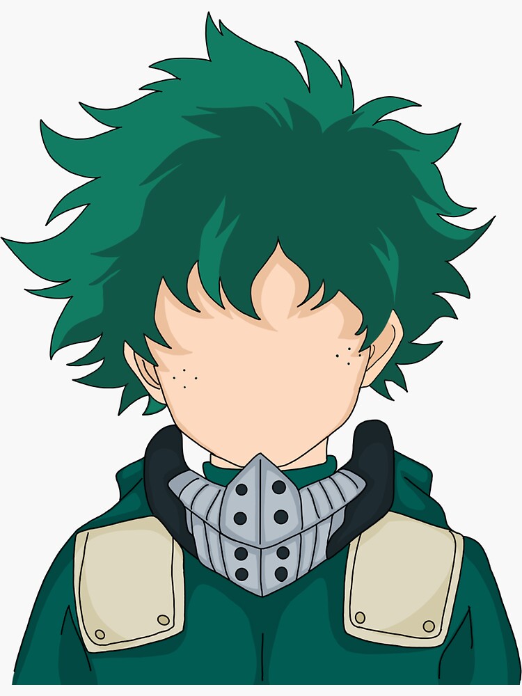"izuku midoriya deku faceless art" Sticker for Sale by miyyoly | Redbubble