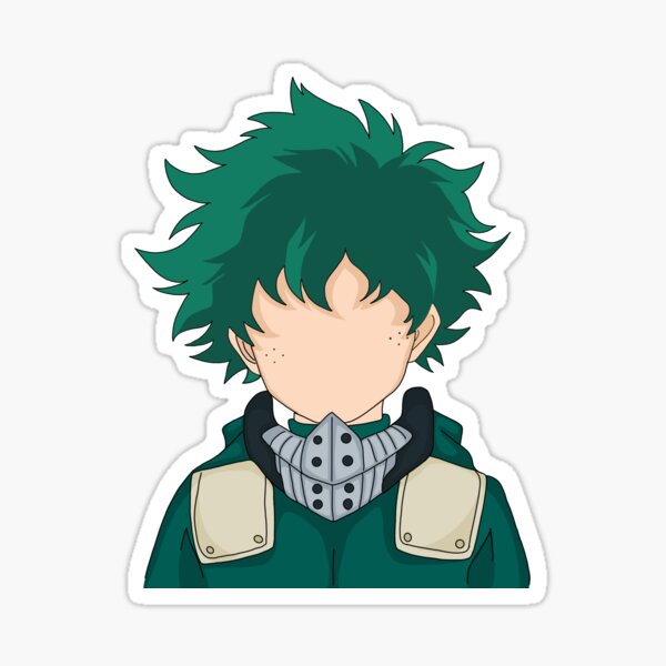 "izuku midoriya deku faceless art" Sticker for Sale by miyyoly | Redbubble