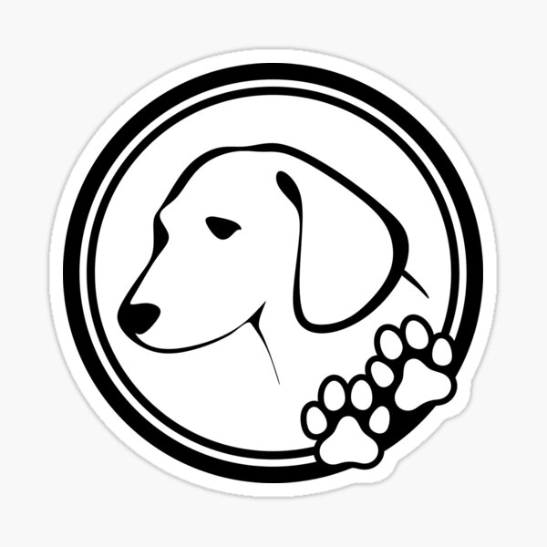 "Dog Logo " Sticker for Sale by MedBruh | Redbubble