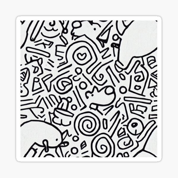 "Kawaii Doodle XIII, Cute Doodle Art " Sticker for Sale by ...