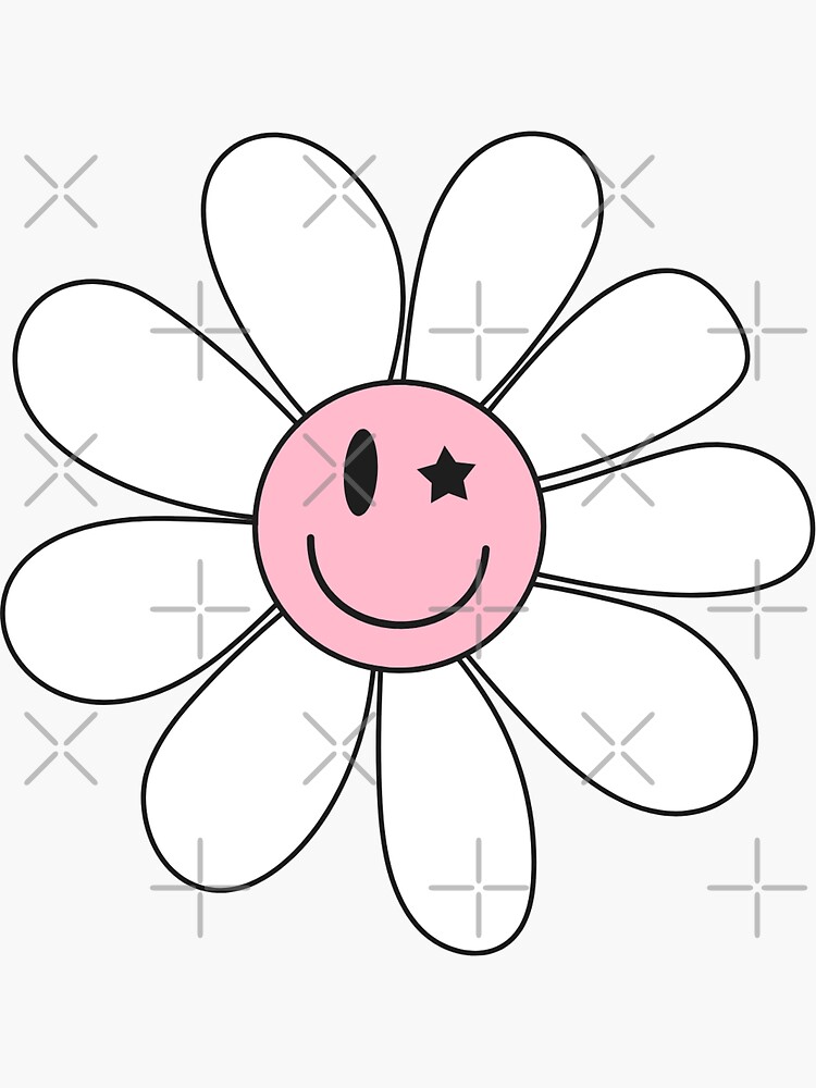 "winking daisy" Sticker for Sale by sidneylauren | Redbubble