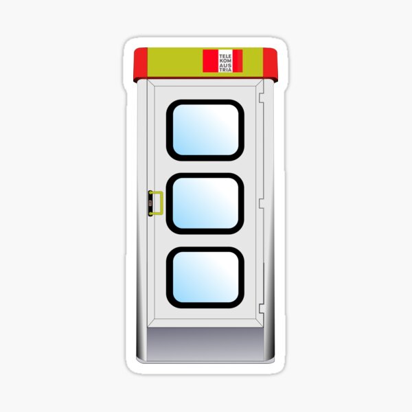 "Austrian phone booth" Sticker for Sale by mfellner | Redbubble