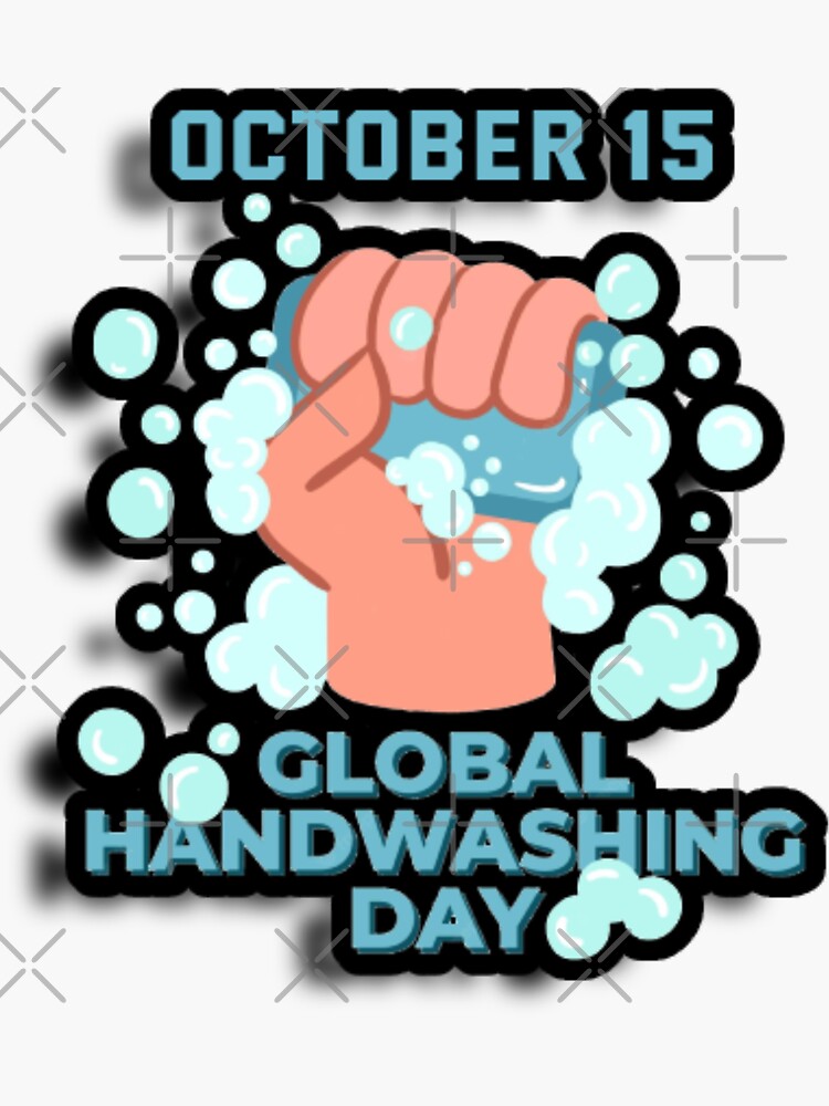 "Global handwashing day" Sticker for Sale by vaske-bros | Redbubble