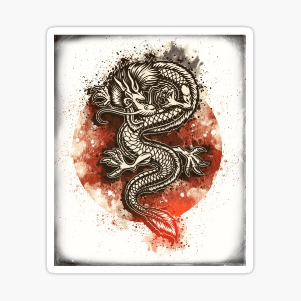 "Chinese dragon" Sticker for Sale by GoodArtPix | Redbubble