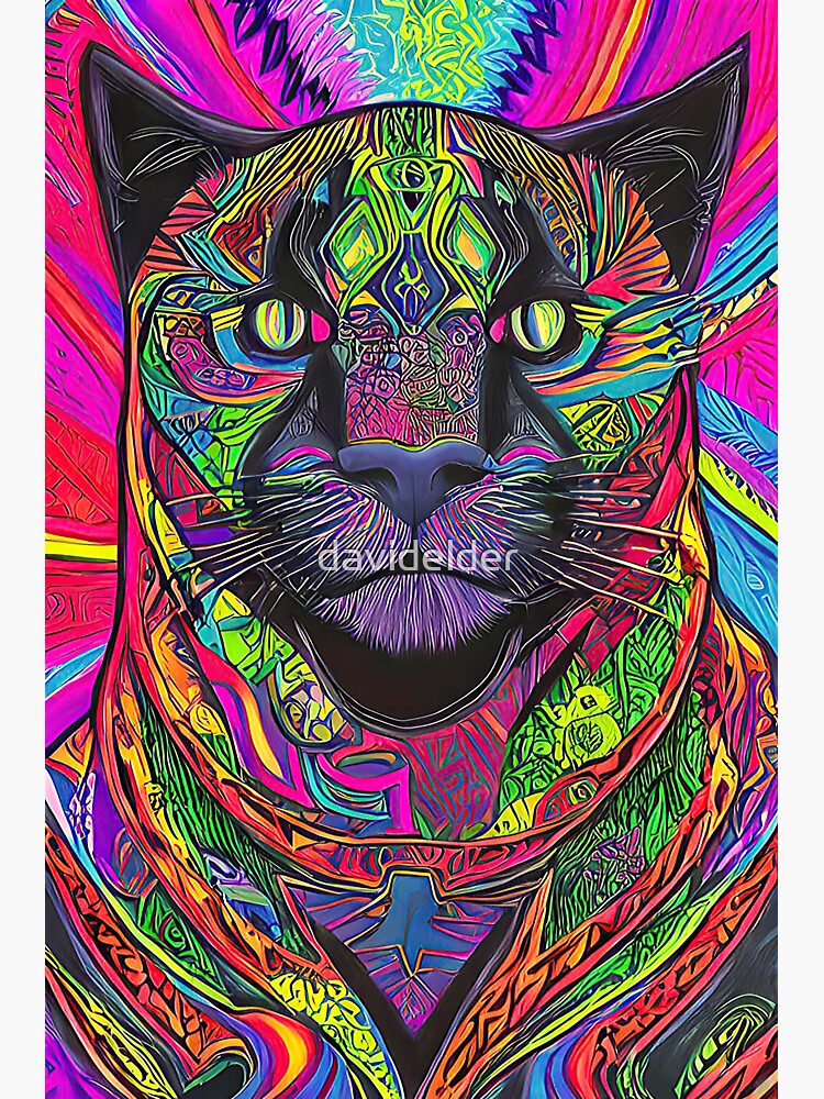 "Abstract Puma Contemporary Modern Artwork" Sticker for Sale by ...