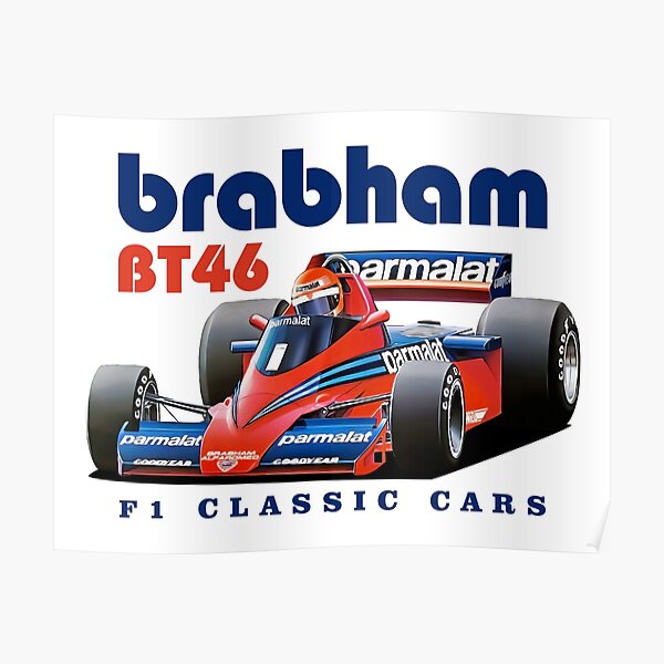"Brabham F1 classic car retro 70s style " Poster for Sale by heatshop ...