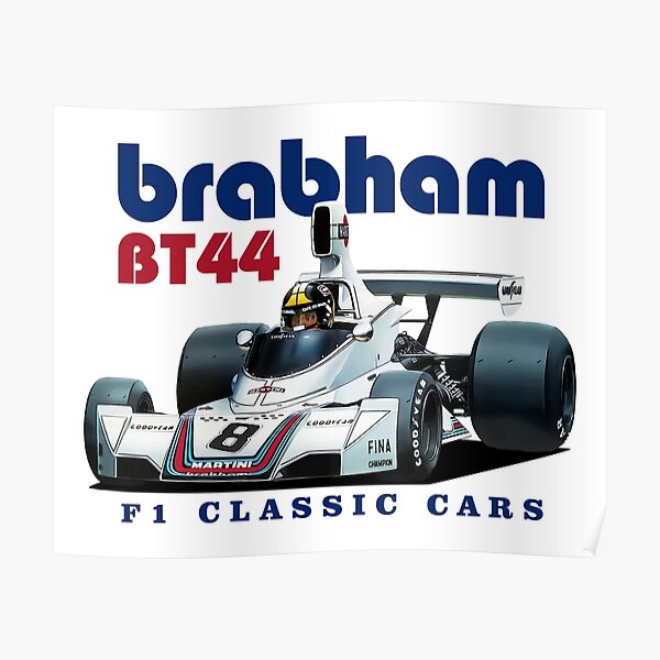 "Brabham F1 classic car retro 70s style " Poster for Sale by heatshop ...
