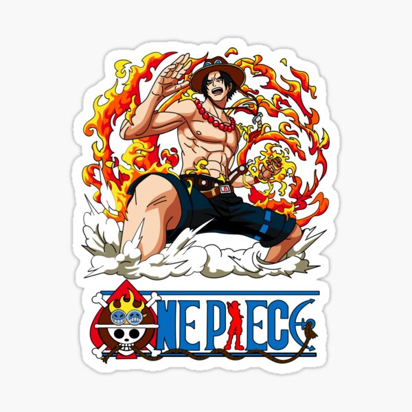"ace one piece" Sticker for Sale by youranimeworld | Redbubble