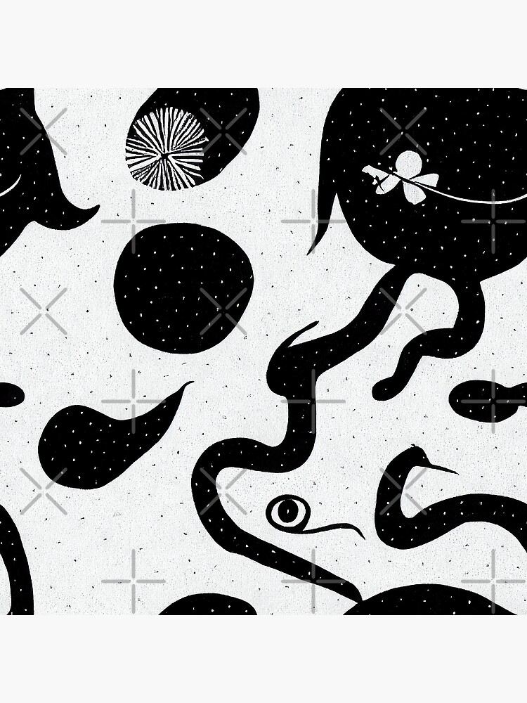 "Floating Spirits II Doodle, Aesthetic Doodle Art " Art Print for Sale ...