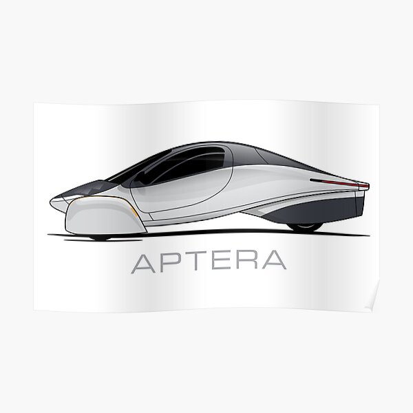 "Aptera White illustration" Poster for Sale by blackdogshop | Redbubble