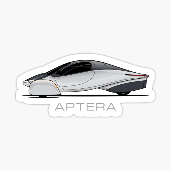 "Aptera White illustration" Sticker for Sale by blackdogshop | Redbubble