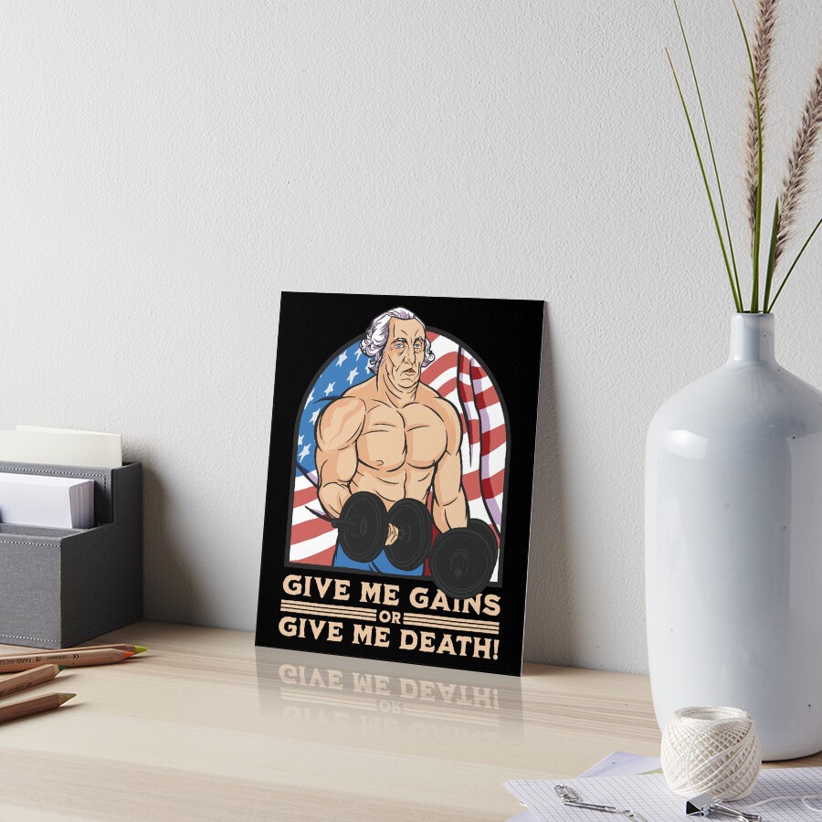 "George Washington American Flag Bodybuilder Deadlift" Poster for Sale ...