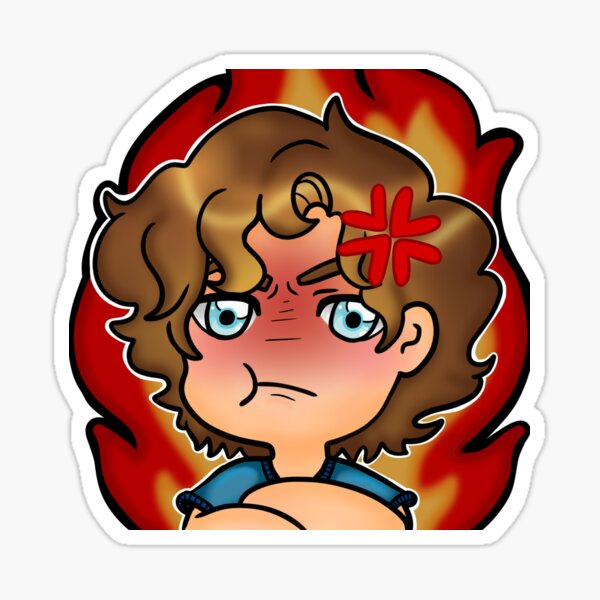 "Angry chibi " Sticker for Sale by MoniiBeann | Redbubble