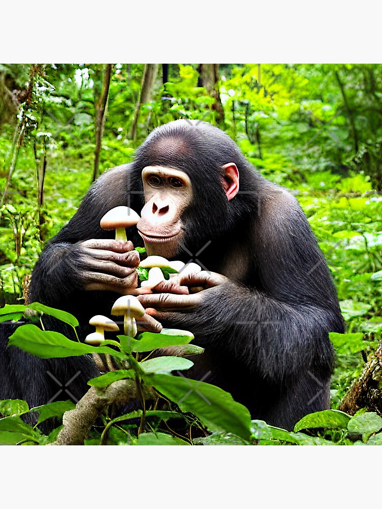 Pegatina «Prueba de la teoría del mono drogado» de SubtleSplit | Redbubble