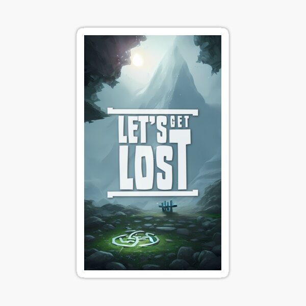 "Let's get lost" Sticker for Sale by Jacx-Studios | Redbubble