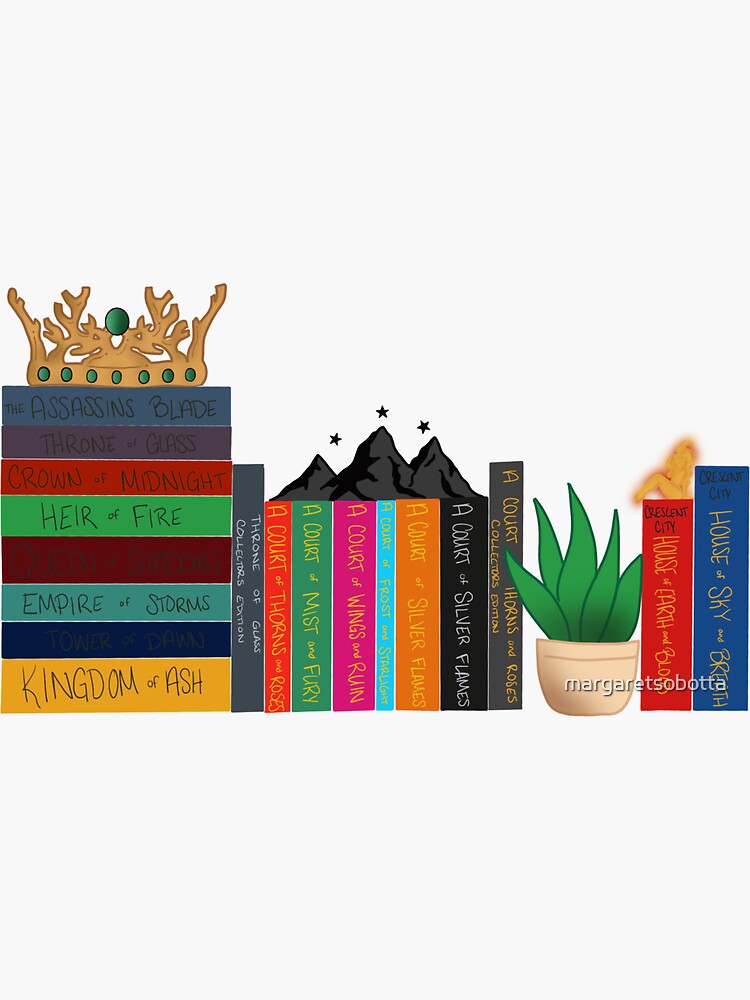 "SJM Bookshelf" Sticker for Sale by margaretsobotta | Redbubble