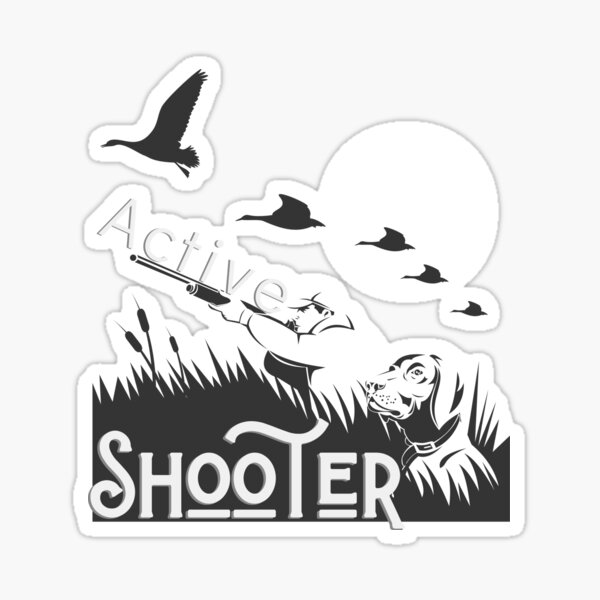 " Active Shooter" Sticker for Sale by alexsurcocano | Redbubble