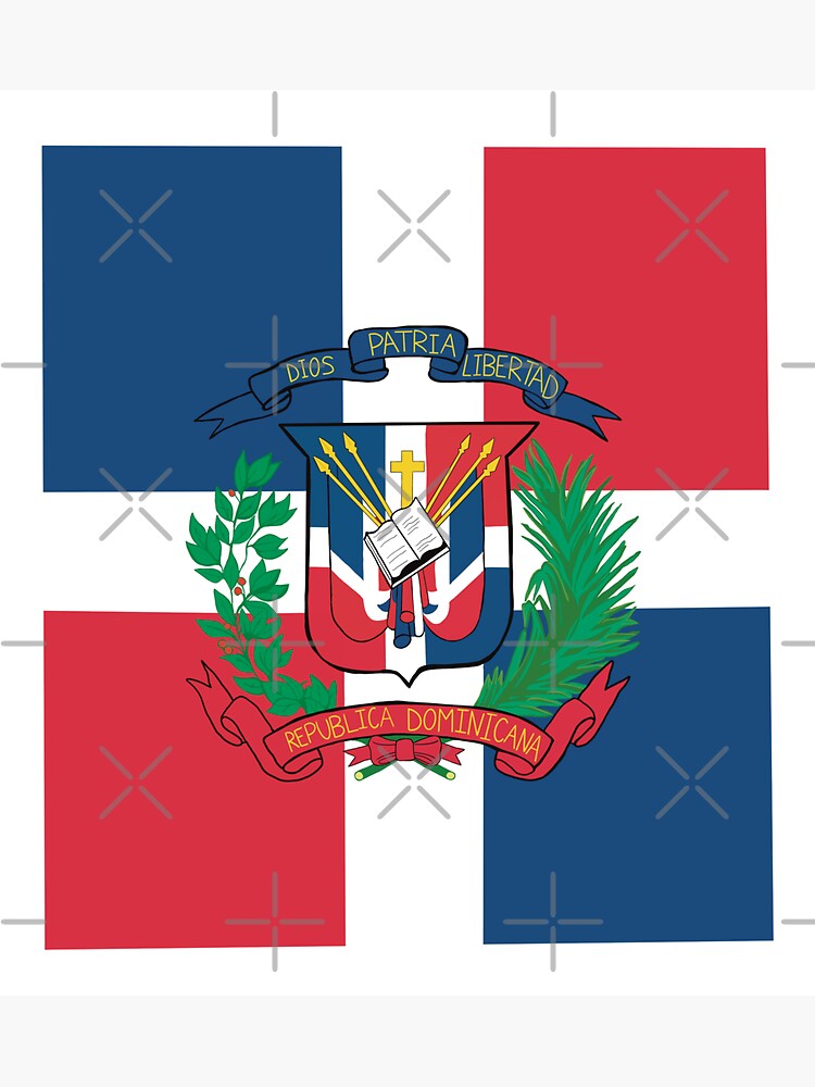 "Hand drawn Dominican flag" Sticker for Sale by CPAdesigns | Redbubble