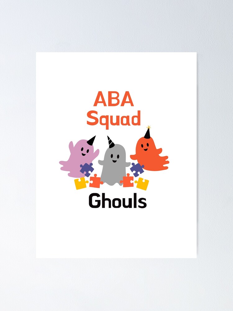 "ABA Squad Ghouls - Halloween - Cute Ghosts - Applied Behavior Analysis ...