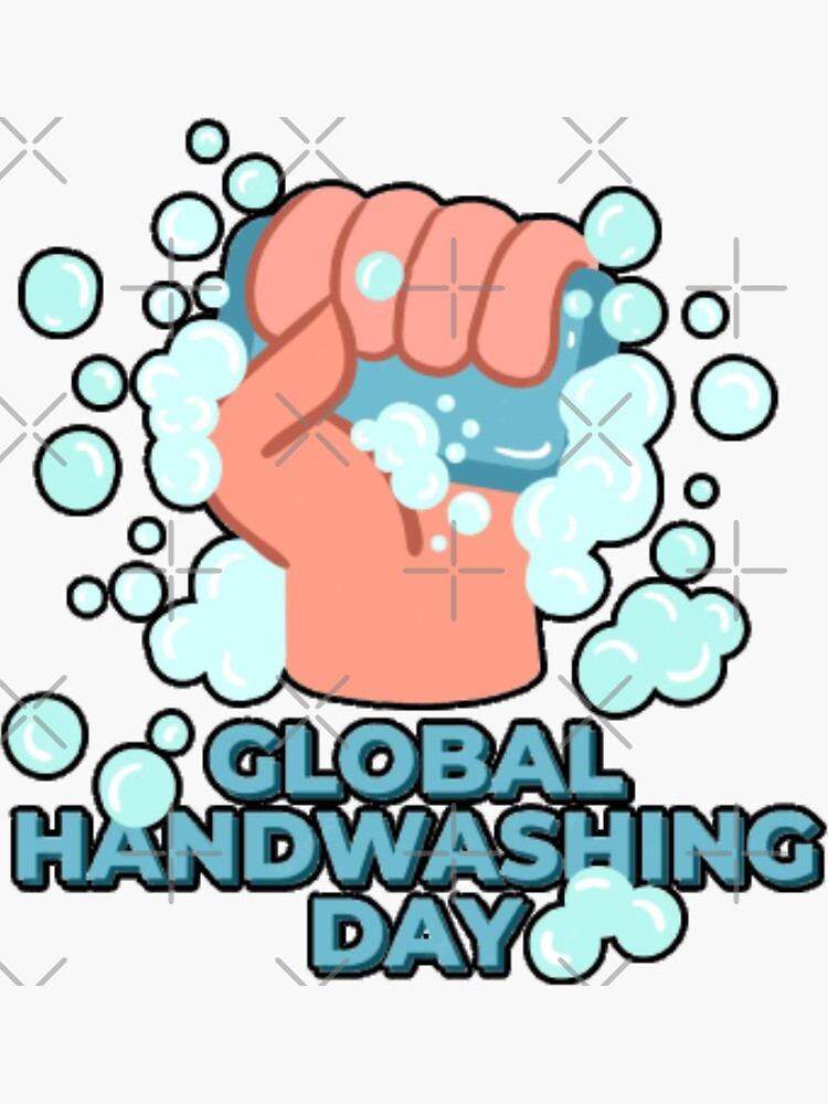 "Global handwashing day" Sticker for Sale by vaske-bros | Redbubble