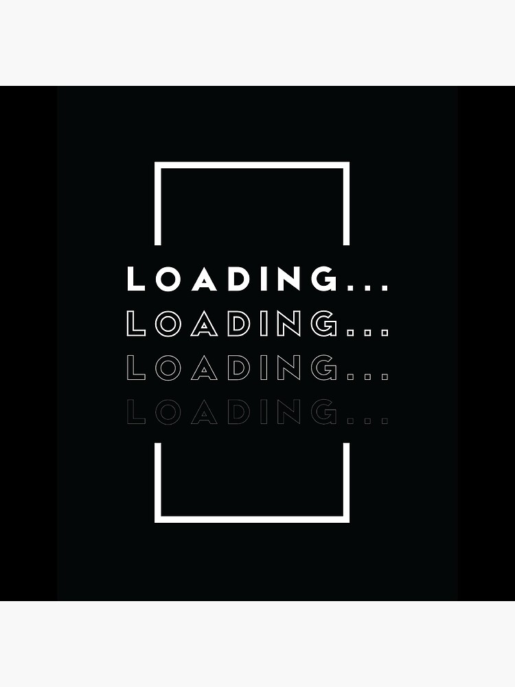 "Black White Simple Typography Loading Typography White Square ...