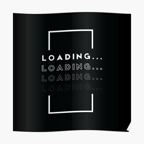 "Black White Simple Typography Loading Typography White Square ...