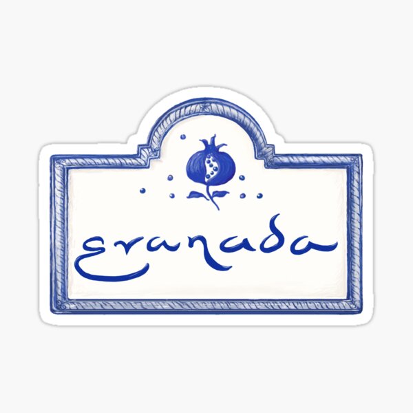 "Street Signs of Granada" Sticker for Sale by reflejArte | Redbubble