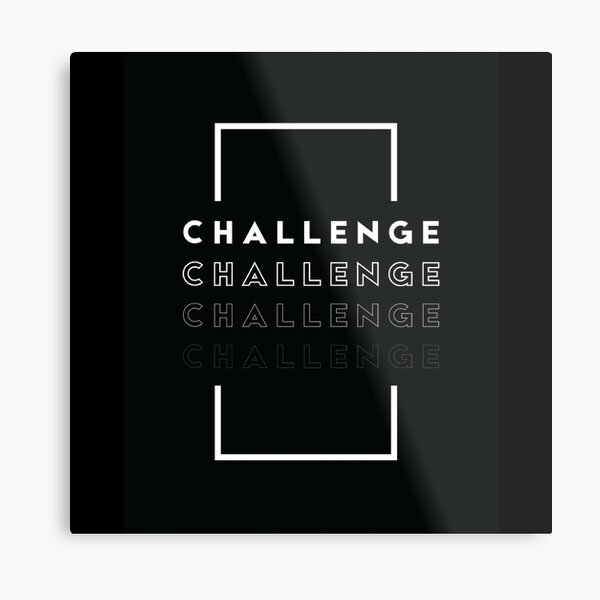 "Challenge Black White Simple Typography White Square Typography Fading ...