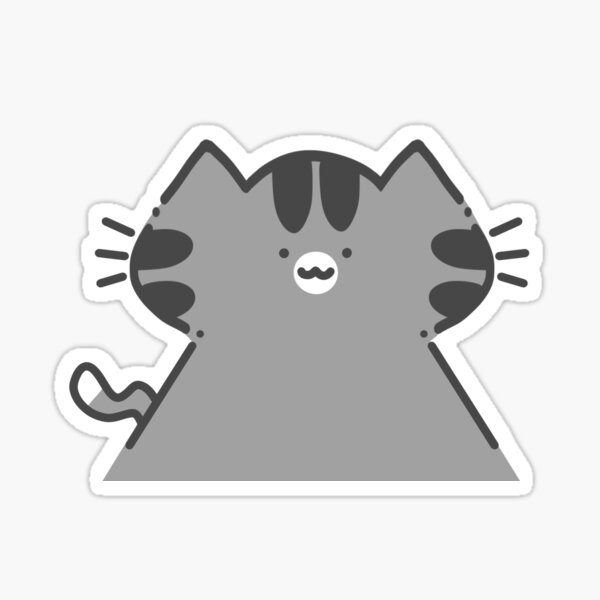"Grey Cat" Sticker for Sale by misomis | Redbubble