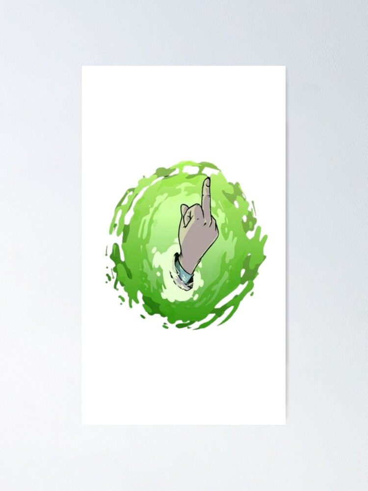 "Rick Middle Finger " Poster for Sale by ilyasssenpai | Redbubble