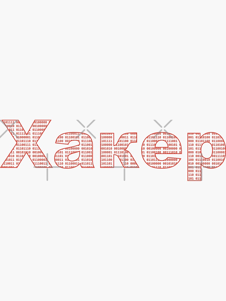 "Russian Hacker - Red Cyrillic Characters Design" Sticker by geeksta ...