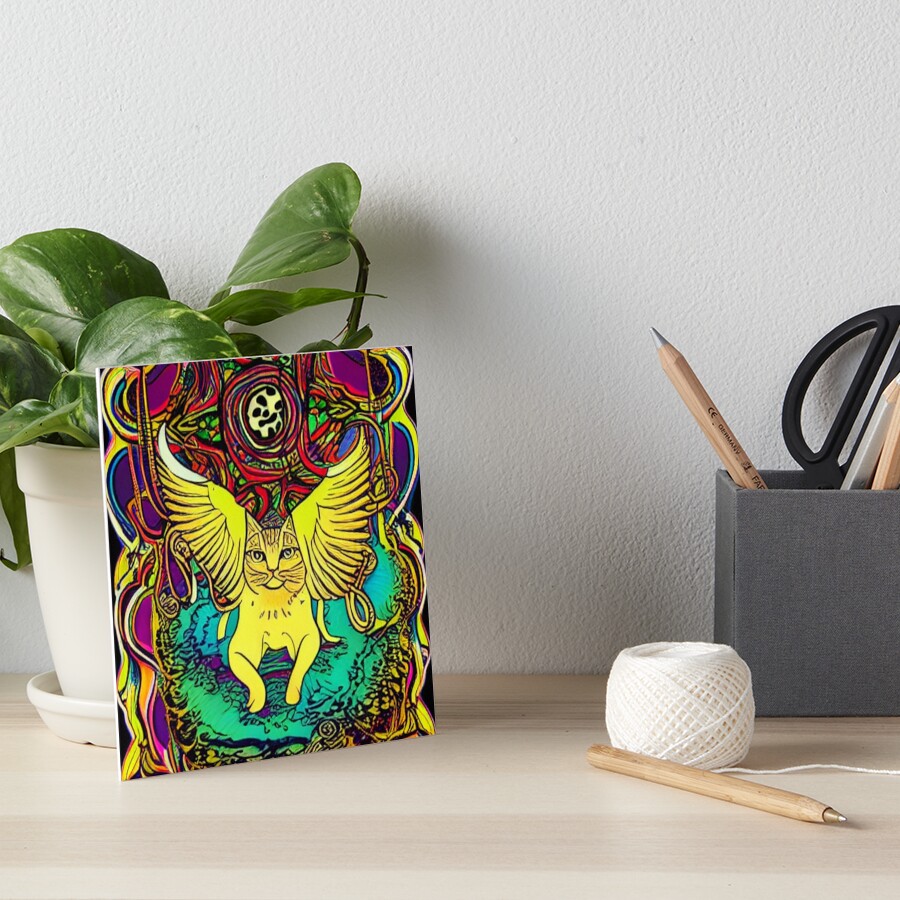 "Mega Death Angel Trippy Hippy Dippy Puss Puss" Art Board Print for ...