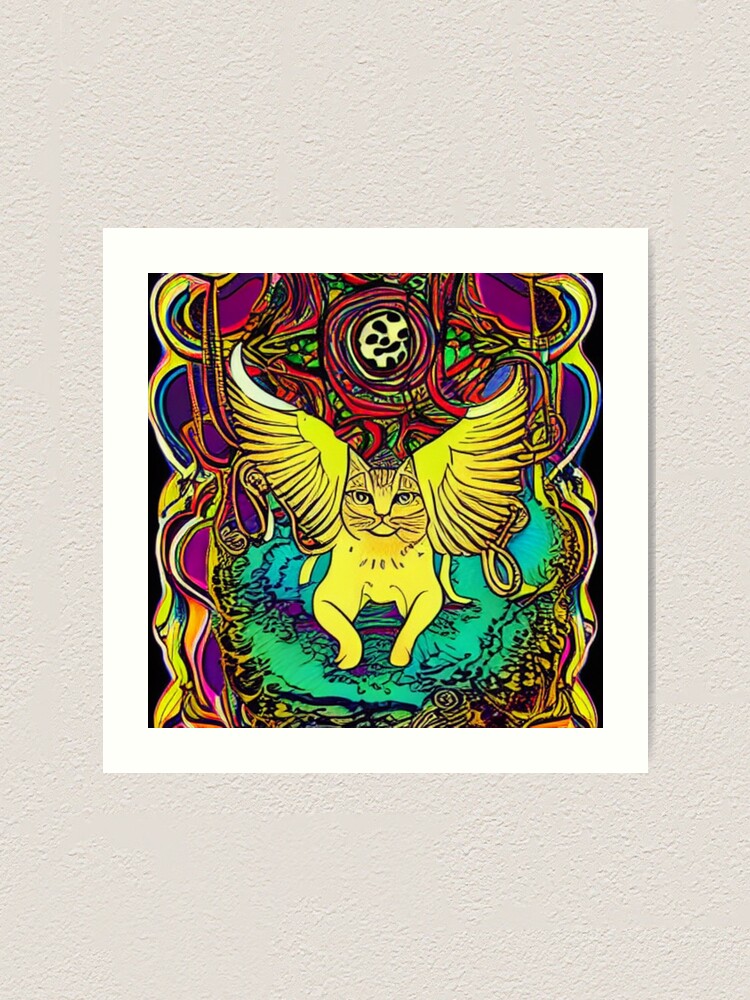 "Mega Death Angel Trippy Hippy Dippy Puss Puss" Art Print for Sale by ...