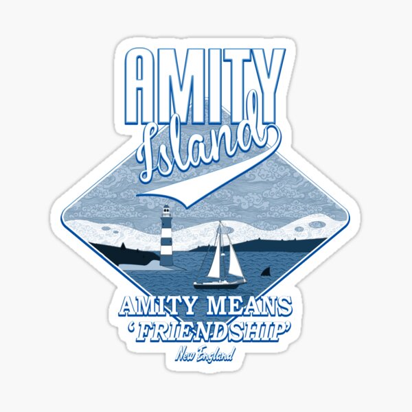 "Amity Island - Amity Means “Friendship” : Inspired by Jaws" Sticker ...